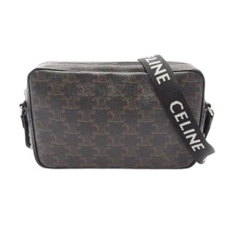 Celine Pre-owned Triomphe PVC Coated Canvas Leather Shoulder Bag - Femme - Pre-owned - Noir - Taille: ONE Size