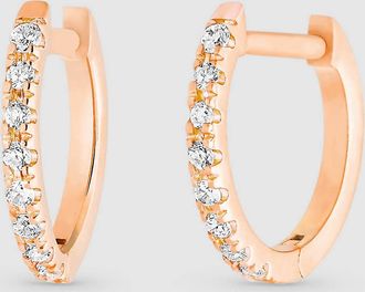 Ginette NY Boucles doreilles Be Mine Diamants Or Rose