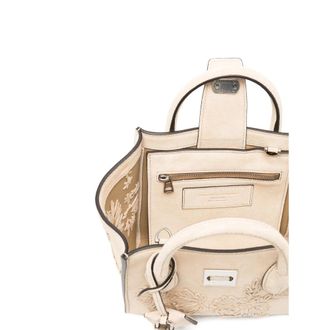 Ermanno Scervino Floral Appliqu&eacute; Mini Bag - Beige