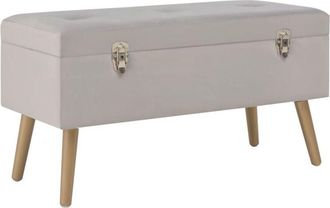 vidaXL Vidaxl - Banc avec compartiment de rangement 80 cm Gris Velours