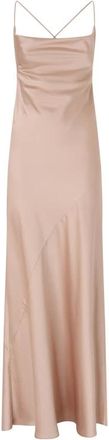 Pinko Pinko, Femme, Robes, Beige, Taille: 34 FR Farro Abito Satin