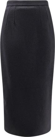 Dolce & Gabbana Femme, Jupes, Noir, Taille: 38 FR Jupe noire avec fente arrière