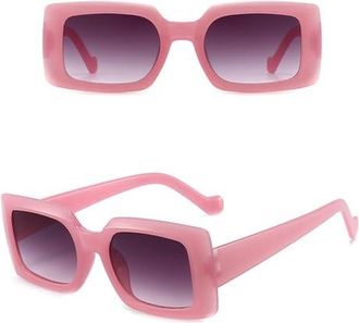 Generic Lunettes de soleil élégantes en forme de femme pour les voyages en plein air pour femmes, lunettes de soleil pour femmes, rose dégradé gris 2026