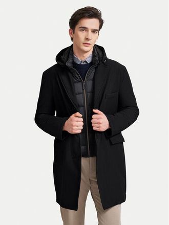 Bugatti Übergangsmantel 635628 61050 Schwarz Regular Fit