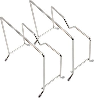 Amosfun 2stücke Edelstahl Schneidebrett Topfdeckelhalter Mit Rutschfestem Kratzschutz Rundkantendesign Freistehend Multifunktional Für Küchenorganisation Und 