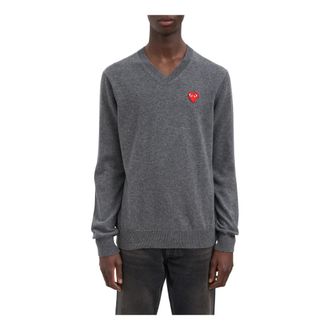 Comme Des Gar&ccedil;ons V-Ausschnitt Pullover - - Knitwear - Herren - Grau - XL