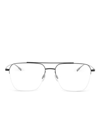 Barton Perreira lunettes de vue &agrave; monture demi-cercl&eacute;e - Noir