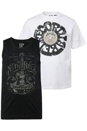 JP1880 T-Shirt T-Shirt/Tanktop 2er Pack Brustprint