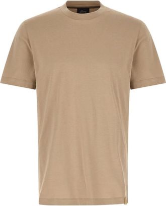 Brioni Homme, Tops, Beige, Taille: M Carbonated Cotton T-shirt