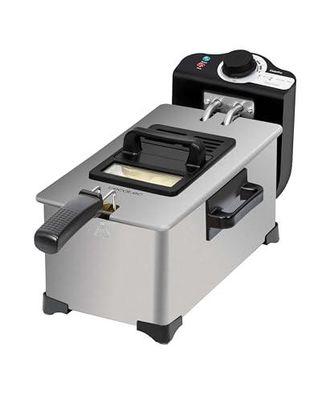 Cecotec Friteuse &Eacute;lectrique de 3L Cleanfry 3 L Full Inox. 2000W, Acier inoxydable, Filtre OilCleaner, Corps, Cuve, Couvercle et Panier en Acier Inoxydable, Co