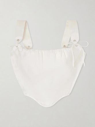 Vivienne Westwood Haut Fa&ccedil;on Corset Raccourci En Organza De Soie Kitten - Blanc