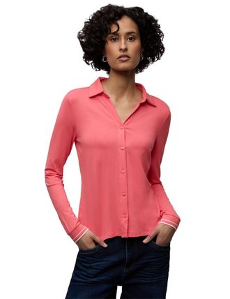 Street One Shirt im Blusen-Look Striking Coral 40