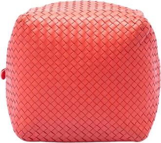 Bottega Veneta Sac &agrave; bandouli&egrave;re Pre-owned en cuir nappa tress&eacute; - Femme - Pre-owned - Orange - Taille: ONE Size
