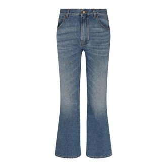 Chlo&eacute; Dunstig Blaue Bootcut Hanf Jeans - - Jeans - Damen - Blau - W25