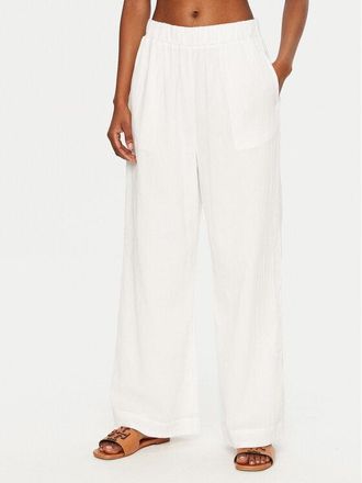 Seafolly Stoffhose Crinkle 55430-PA Wei&szlig; Regular Fit