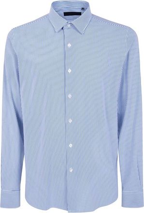 Roberto Ricci Design Rrd, Homme, Chemises, Bleu, Taille: S Oxford Jacquard Stripe Shirt