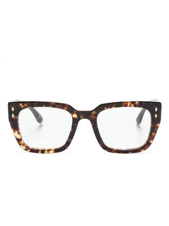 Isabel Marant lunettes de vue à monture carrée - Marron