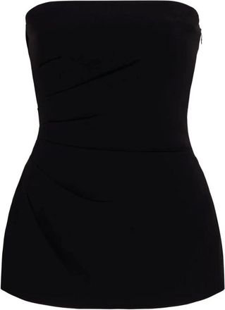 Proenza Schouler Haut sans bretelles drap&eacute; Damea - Femme - Tops - Noir - Taille: 34 FR