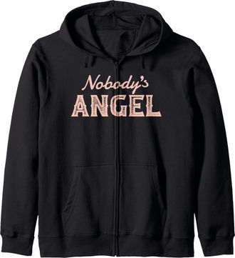 Trendy Apparel Nobodys Angel Back Angel Wings Graphic Kapuzenjacke
