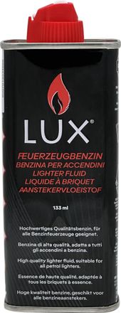 Lux Feuerzeugbenzin 133 ml - Premium-Qualit&auml;tsbenzin f&uuml;r Feuerzeuge | Saubere Verbrennung & Hohe Reinheit