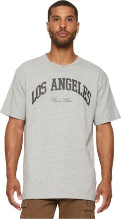 Mister Tee Upscale Unisex T-Shirt L.A. College Oversize Tee, T-Shirt mit Aufdruck, Oversized Fit, Streetwear, Grey, XL