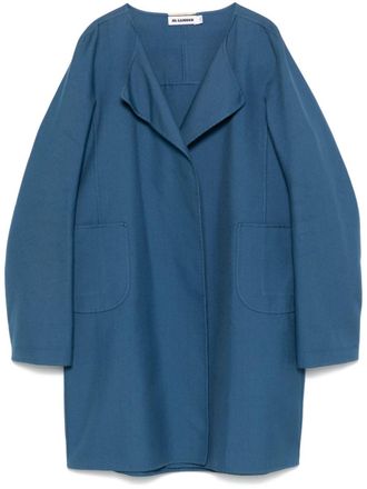 Jil Sander manteau sans col (années 2010) - Bleu