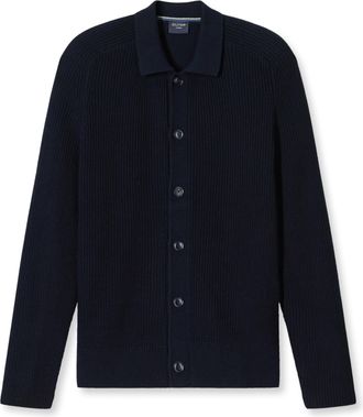 Olymp Strickjacke OLYMP, Herren, Gr. XXL, blau (marine), Strick, Obermaterial: 70% Baumwolle, 30% Schurwolle, regular fit, Strickjacken Strickjacke, Strick,