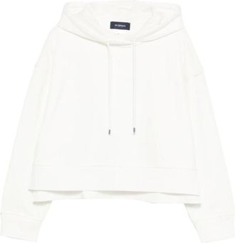 Sportmax Femme, Sweatshirts et sweats &agrave; capuche, Blanc, Taille: 36 FR Spdslogan Sweat &agrave; capuche