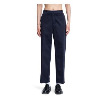 Thom Browne Marineblaue Baumwoll-Chinohose - - Trousers - Herren - Blau - M