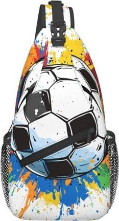 Generic Sac &agrave; bandouli&egrave;re color&eacute; de football, sac &agrave; bandouli&egrave;re de voyage pour homme, sac &agrave; dos de randonn&eacute;e