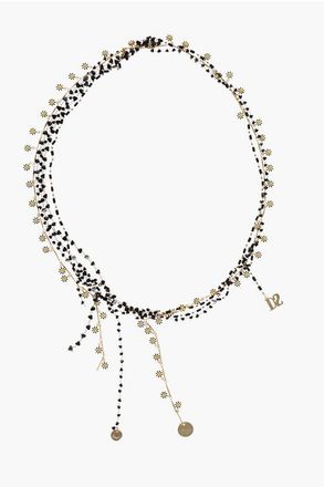 Dsquared2 Beaded TOUCH OF COLOR Necklace with Floral Details size Unica