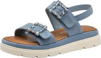 Tamaris Femme Damen 1-28702-44 Sandale cale, Denim, 37 EU