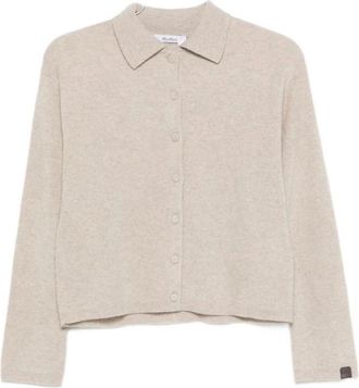 Max Mara Femme, Pulls, Beige, Taille: 42 FR Maglia Cardigan Bombo