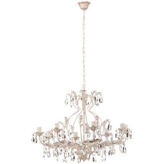 Onli Gebraucht] Onli Kristall Kronleuchter Teresa Hängeleuchte Deckenleuchte Elfenbein 8 Flammig B-Ware