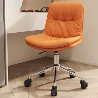 Generic Hochlehner-Schreibtischstuhl,ergonomischer Stuhl,beige,telhohe R&uuml;ckenlehne,PU-Leder,Arbeitsstuhl,Computer-B&uuml;rostuhl Rollen,drehbarer Rollstuhl kleine 