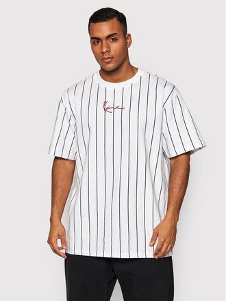 Karl Kani T-Shirt Signature Pinstripe 6030152 Wei&szlig; Regular Fit