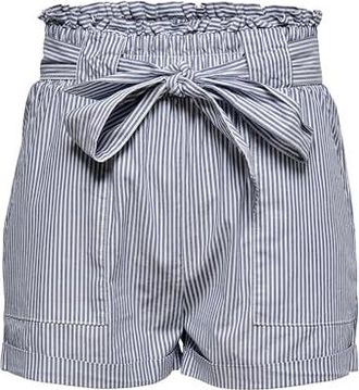Only NOS Onlsmilla Stripe Belt DNM Shorts Noos, Short Femme, Multicolore (Medium Blue Denim Stripes: W/Stripes), 44 (Taille Fabricant: X-Large)