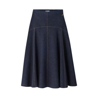 Jacquemus Denim Dreieck Rock Dunkelblau - - Skirts - Damen - Blau - W28