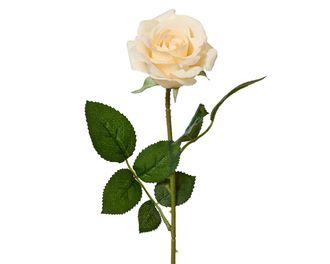 Decoris K&uuml;nstliche Rose mit Stiel 8x55cm - Kunstblumen & Seidenblumen - Blumen f&uuml;r Blumendeko Tischdeko Hochzeitsdeko Valentinstag - Real Touch Stielblume - C