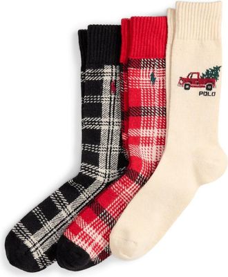 Ralph Lauren 3er-Pack Strick-Socken aus einem Wollgemisch in