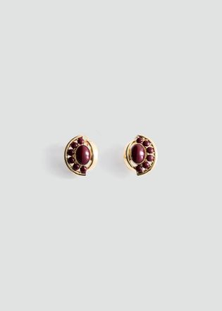 Mango Boucles doreilles d&eacute;tail perles or - Femme - Taille unique - MANGO