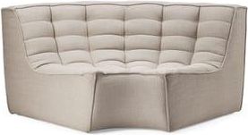 Ethnicraft Canapé 2 places N701 - Beige - Mousse PU haute densité - Designer Jacques Deneef