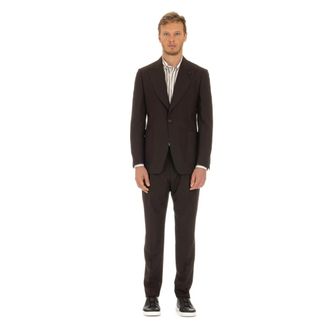 Lardini Braune Jacke Maxi Revers Mono Bottone - - Suits - Herren - Braun - L