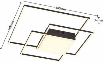 Lindby [NEUWERTIG] B-Ware Lindby Nelinka Led Deckenlampe Deckenleuchte Deckenlicht Flurleuchte Dim Black