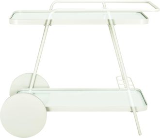 Safavieh Modern 2 Etagen Barwagen, Weiß, 91 x 47 x 76