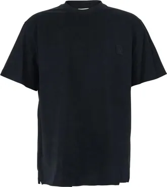 Wooyoungmi Wooyoungmi, Homme, Tops, Noir, Taille: S Flower Back Logo T-Shirt