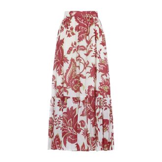 Etro Femme, Jupes, Multicolore, Taille: 36 FR Flounce Hem Maxi Skirt