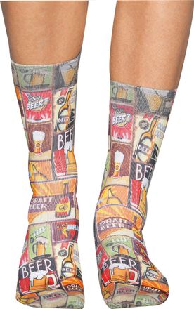 Wigglesteps | Mens Calf Length Socks | Cheers Collection | EU 41-46 (Light Grey)