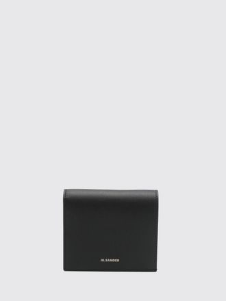 Jil Sander Portefeuille &agrave; deux volets en cuir de veau avec poche zipp&eacute;e