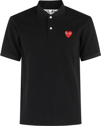 Comme Des Gar&ccedil;ons Homme, Tops, Noir, Taille: S Emblem Polo